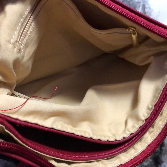 Bags | Red Shoulder Bag With Tree Logo | Poshmark